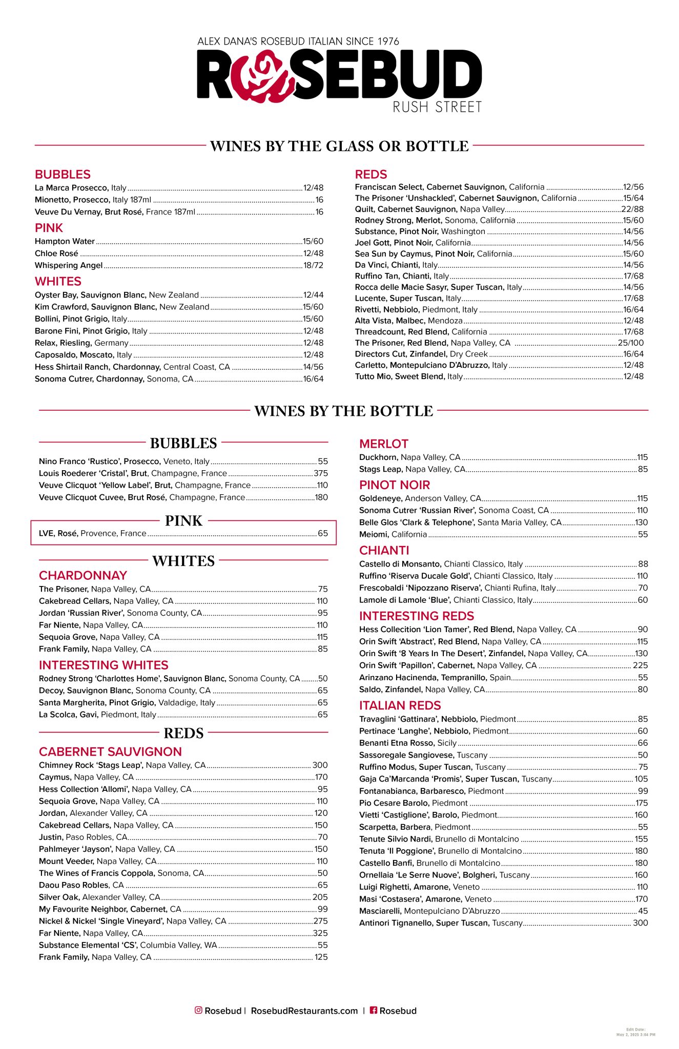 Rosebud on Rush – Rosebud Restaurants